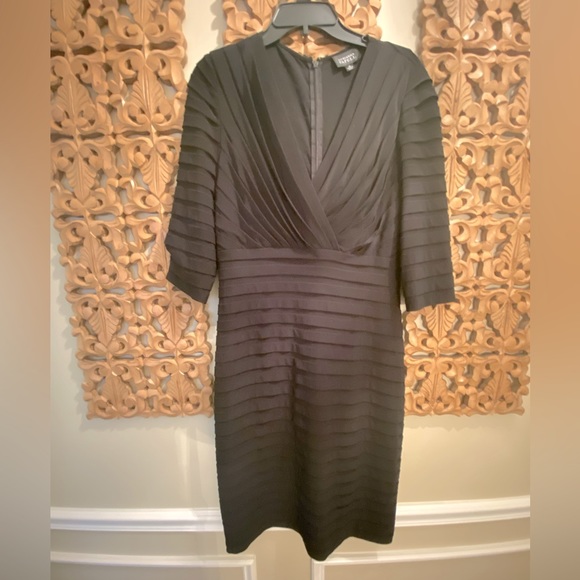 Adrianna Papell | Dresses | Adrianna Papell Shutter Pleat Sheath Dress ...